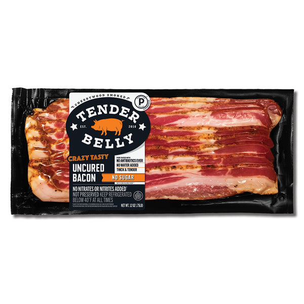 No Sugar Cherrywood Smoked Bacon | Tender Belly Uncured